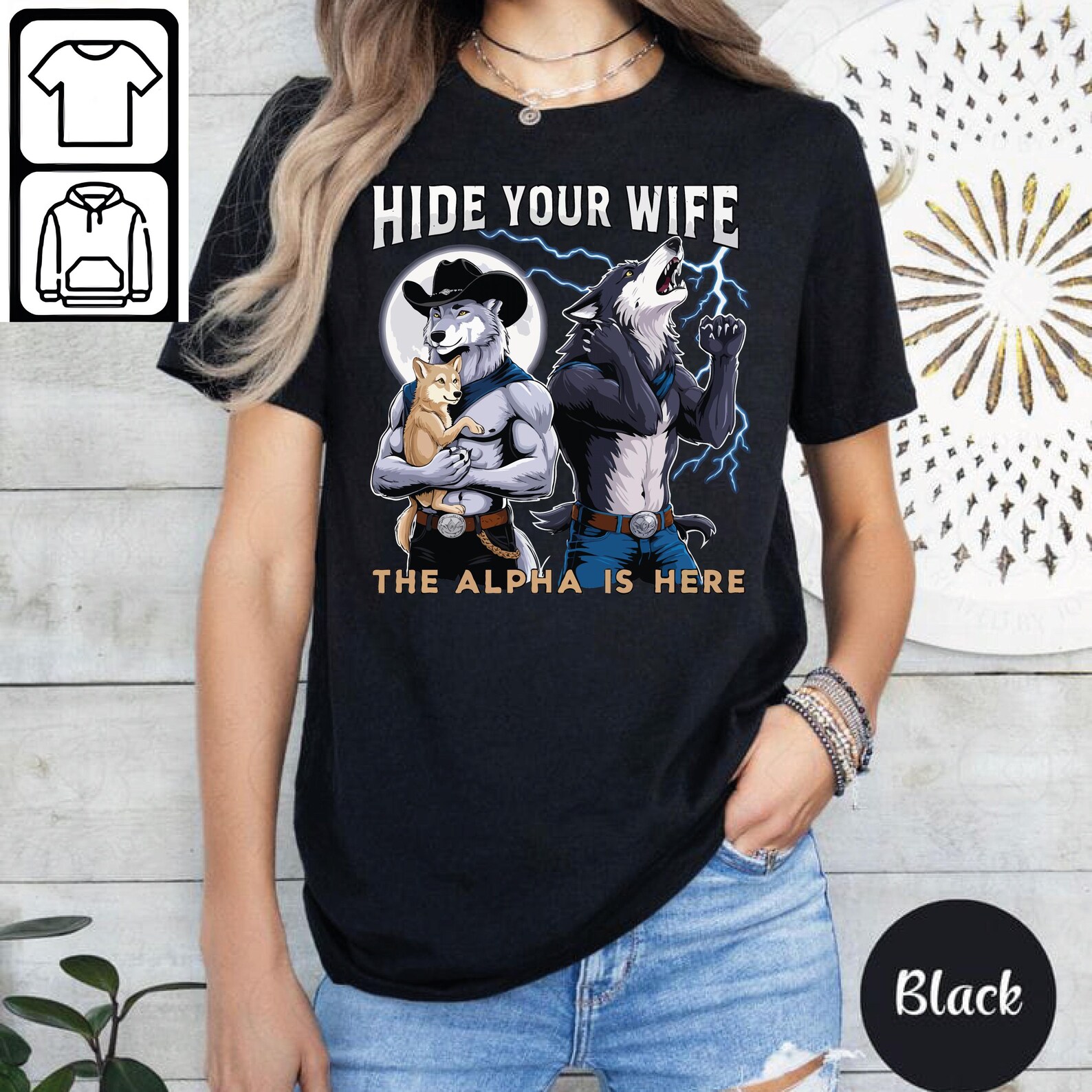 Hide Your Wife the Alpha is Here Funny Werewolf Wolf Meme Love Tasty ...