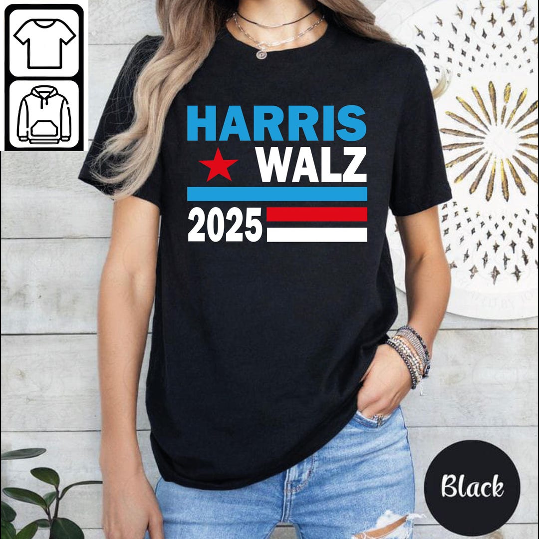 Harris Waltz 2025 Election Kamala Harris Tim Waltz 2025 T-shirt ...