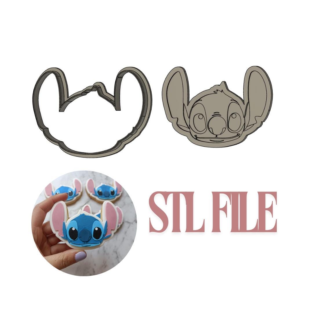 Stitch Cookie Cutter and Debosser STL File - Etsy