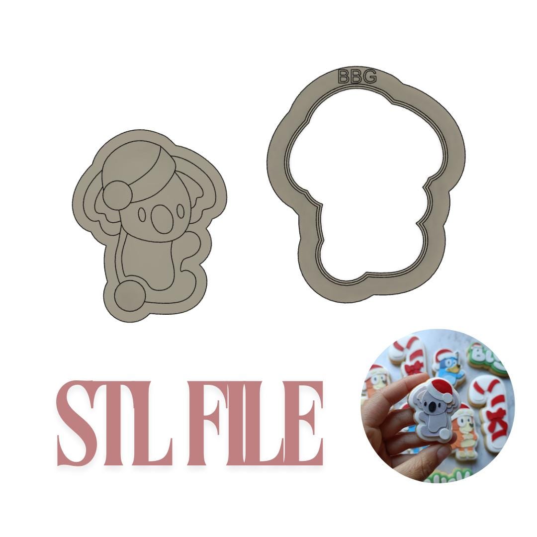 Bluey Koala Mini Cookie Cutter and Debosser STL File - Etsy