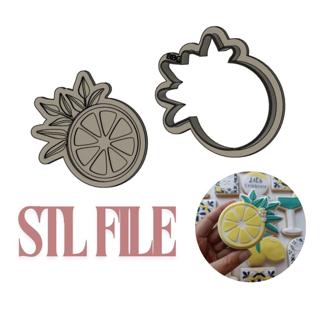 Lemon Slice Amalfi Cookie Cutter and Debosser STL File - Etsy