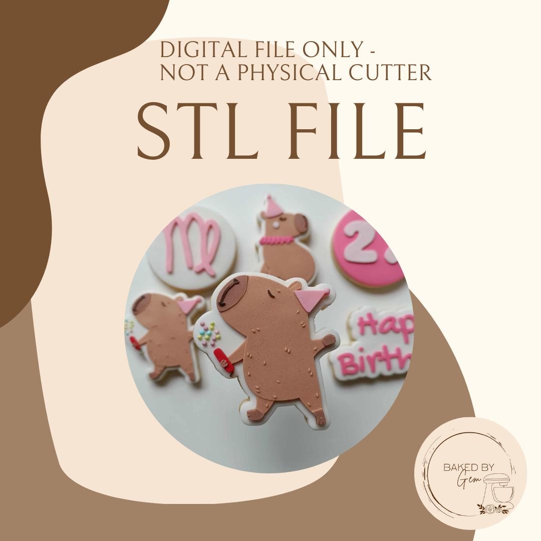 Capybara Debosser and Cookie Cutter STL File - Etsy