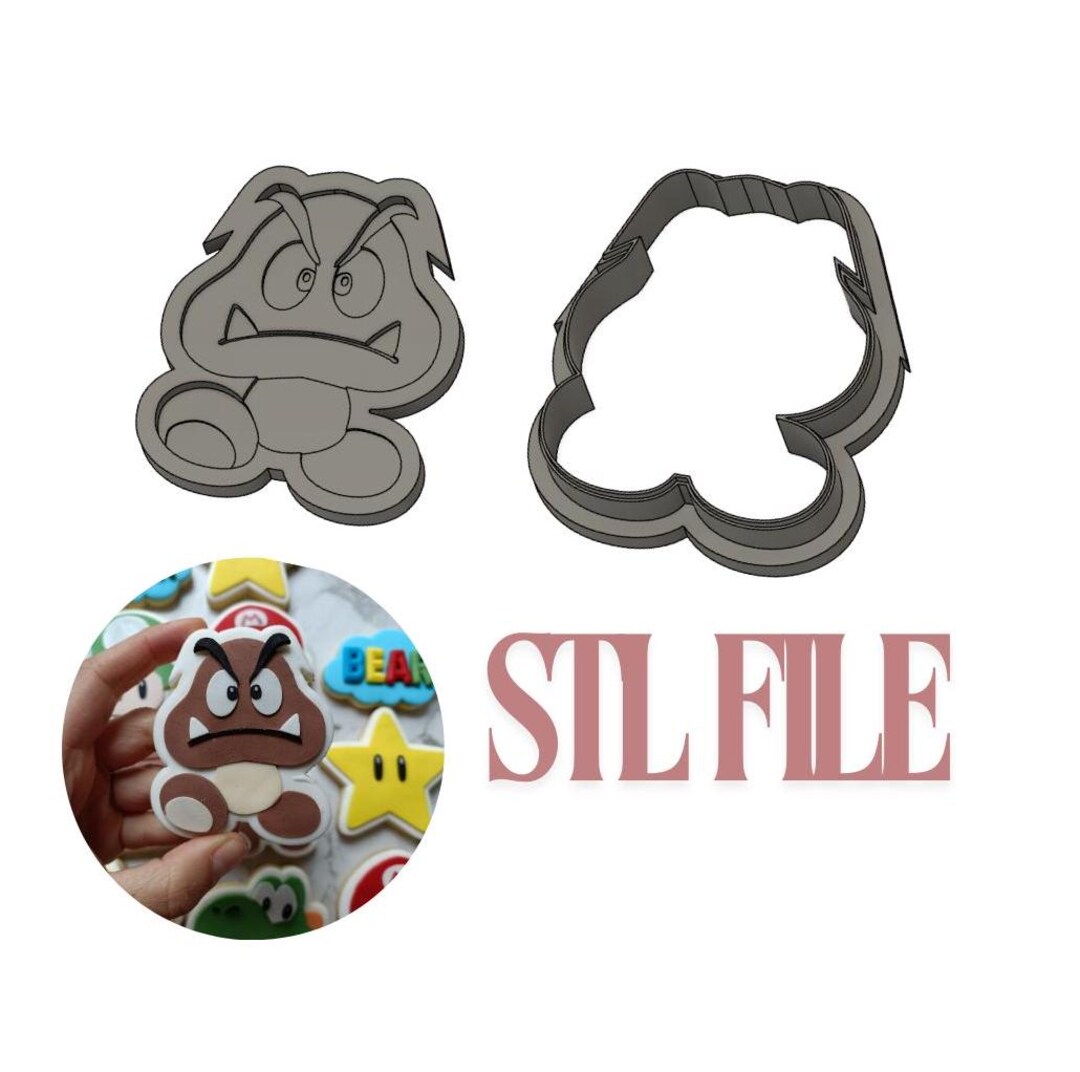 Goomba Cookie Cutter STL File - Etsy