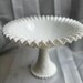 Vintage L.E. Smith Glass Co. USA White Milk Glass Grape & Leaves ...