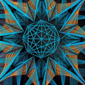 Galactic Mandala String Art | Sacred Geometry | Home Decor - Etsy