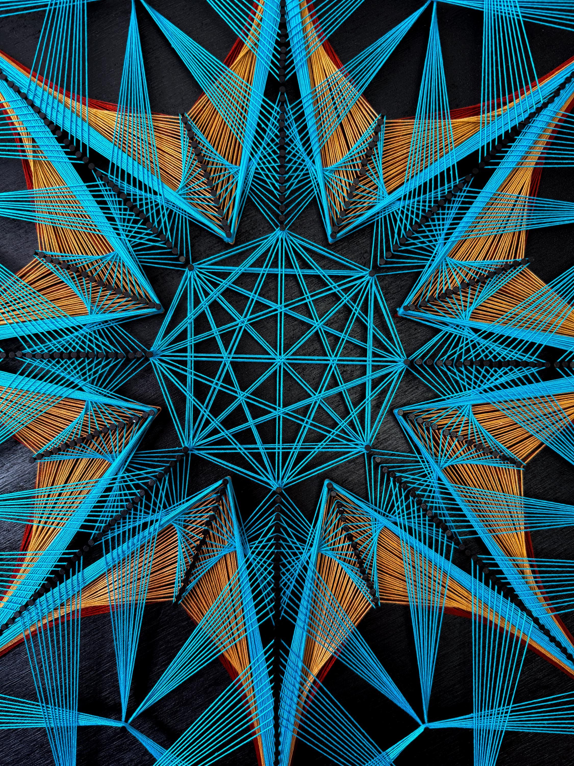 Galactic Mandala String Art | Sacred Geometry | Home Decor - Etsy