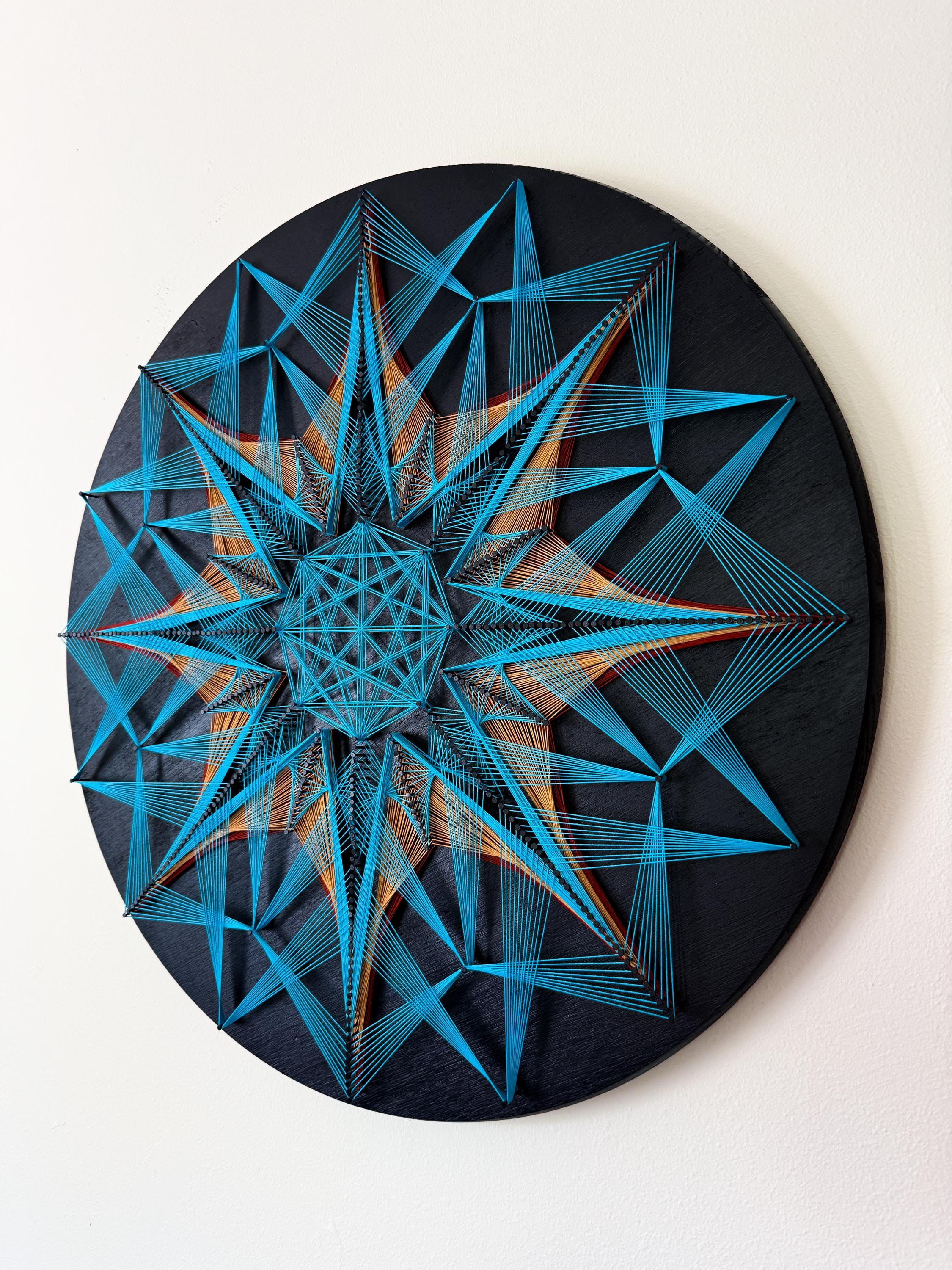 Galactic Mandala String Art | Sacred Geometry | Home Decor - Etsy