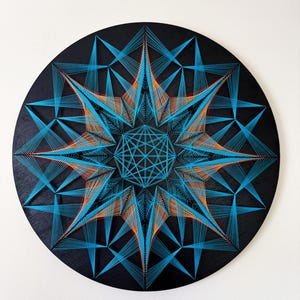 Galactic Mandala String Art | Sacred Geometry | Home Decor - Etsy