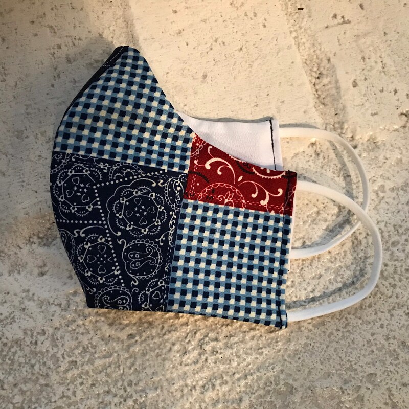Patchwork Face Mask - Etsy