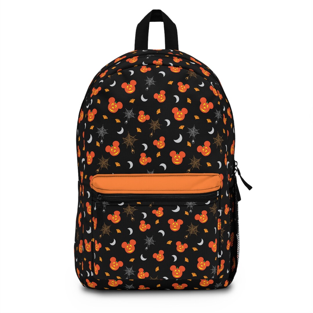 Hauntingly Cute: Mickey Mouse Pumpkin Bats and Spiders Backpack for ...