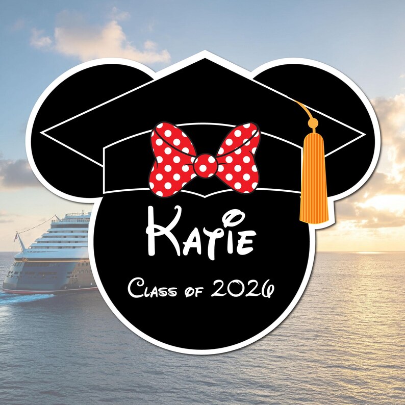 Personalized Mickey Mouse Graduation Magnet | Disney Cruise Stateroom ...