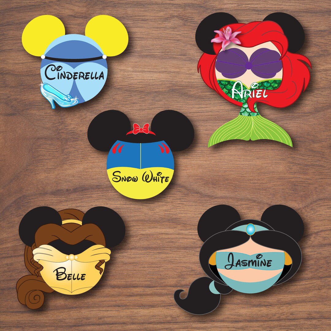 Princess Cruise Magnets | Belle, Cinderella, Snow White, Ariel, Jasmine ...