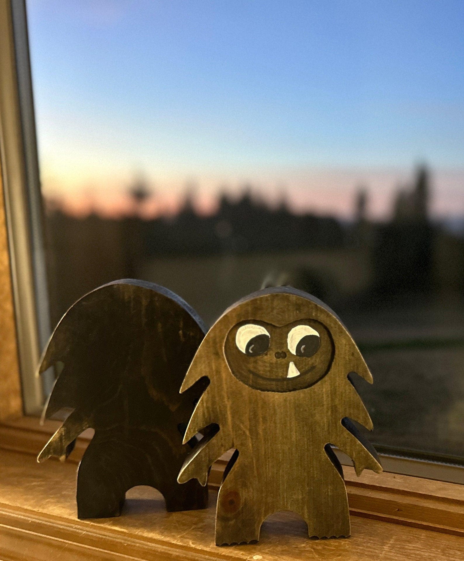Chunky Block Bigfoot Sasquatch Yeti Decor - Adorable Reclaimed Hardwood ...