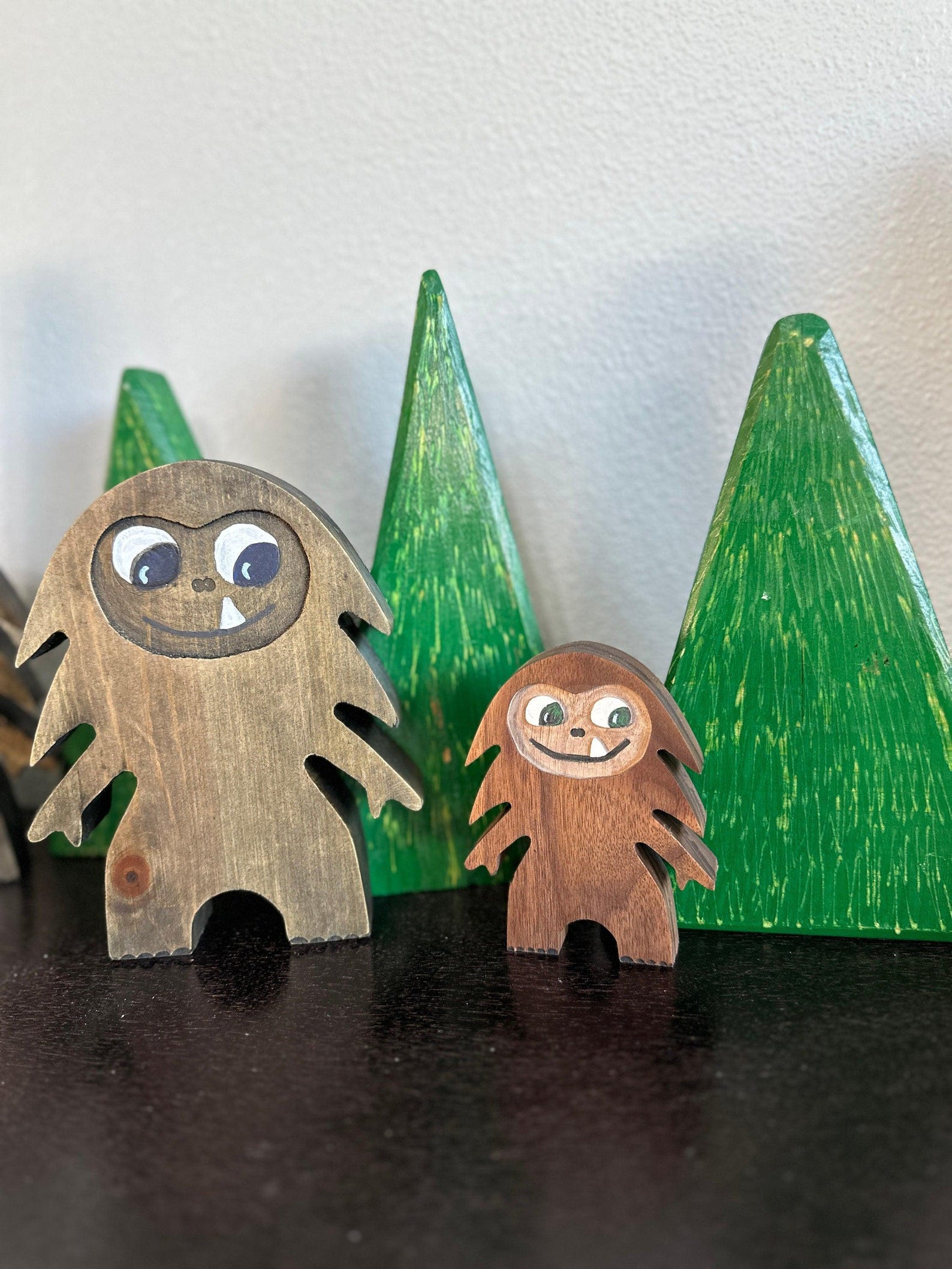 Chunky Block Bigfoot Sasquatch Yeti Decor - Adorable Reclaimed Hardwood ...