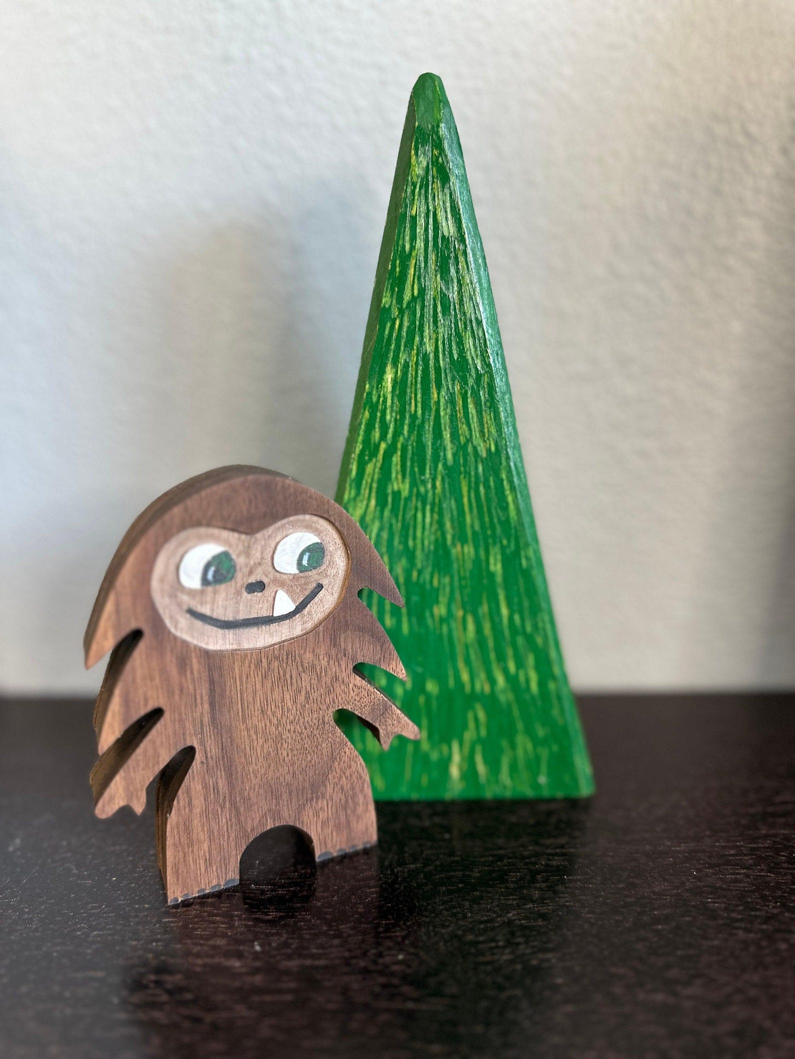 Chunky Block Bigfoot Sasquatch Yeti Decor - Adorable Reclaimed Hardwood ...