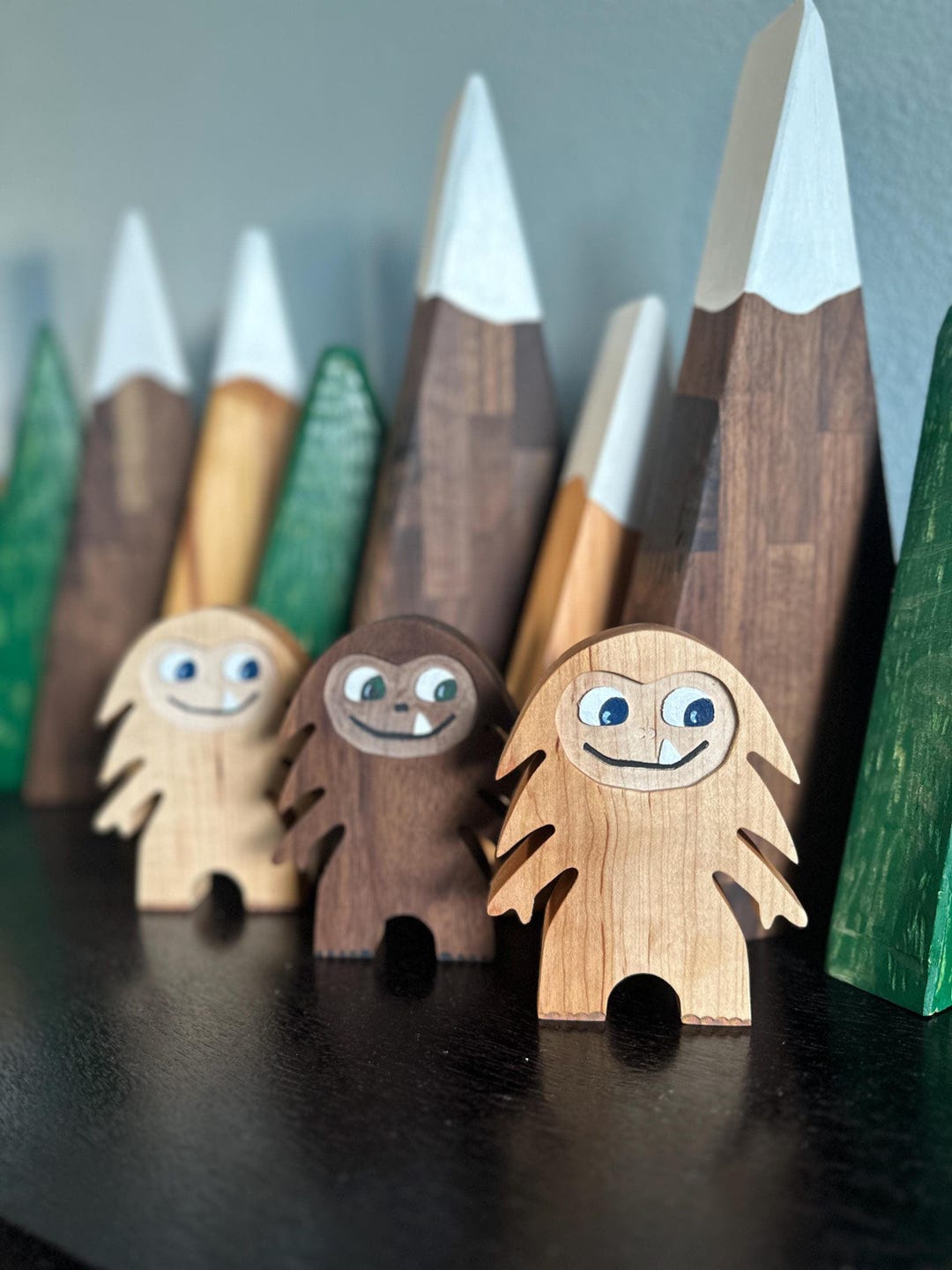 Chunky Block Bigfoot Sasquatch Yeti Decor - Adorable Reclaimed Hardwood ...
