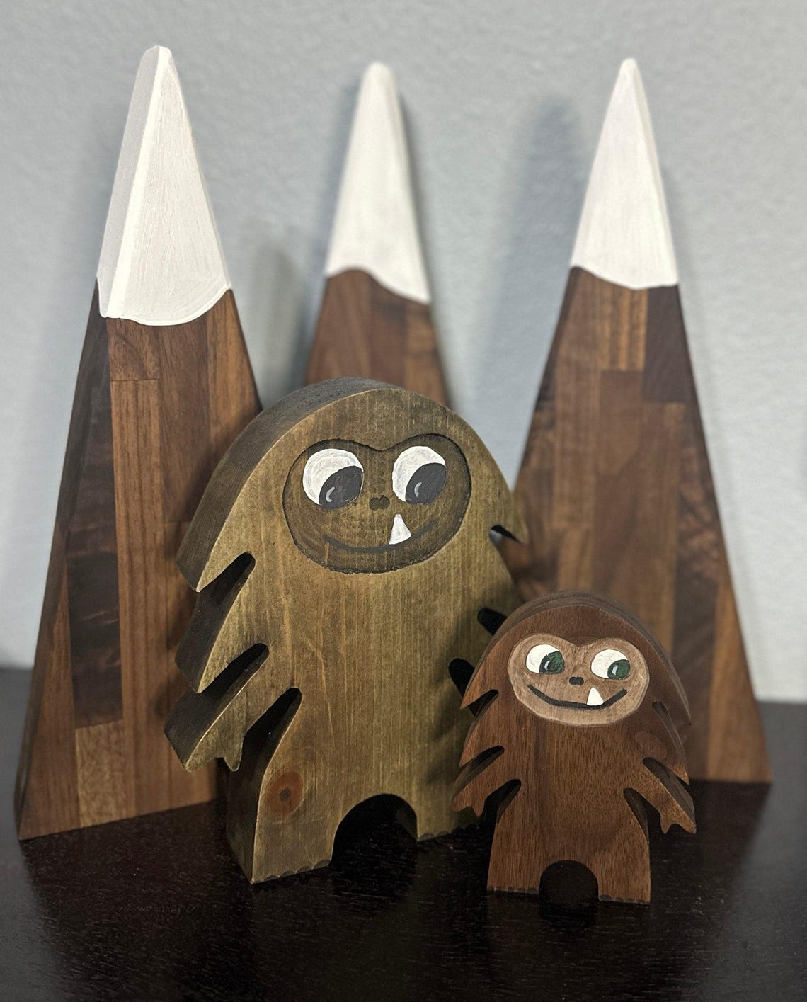 Chunky Block Bigfoot Sasquatch Yeti Decor - Adorable Reclaimed Hardwood ...