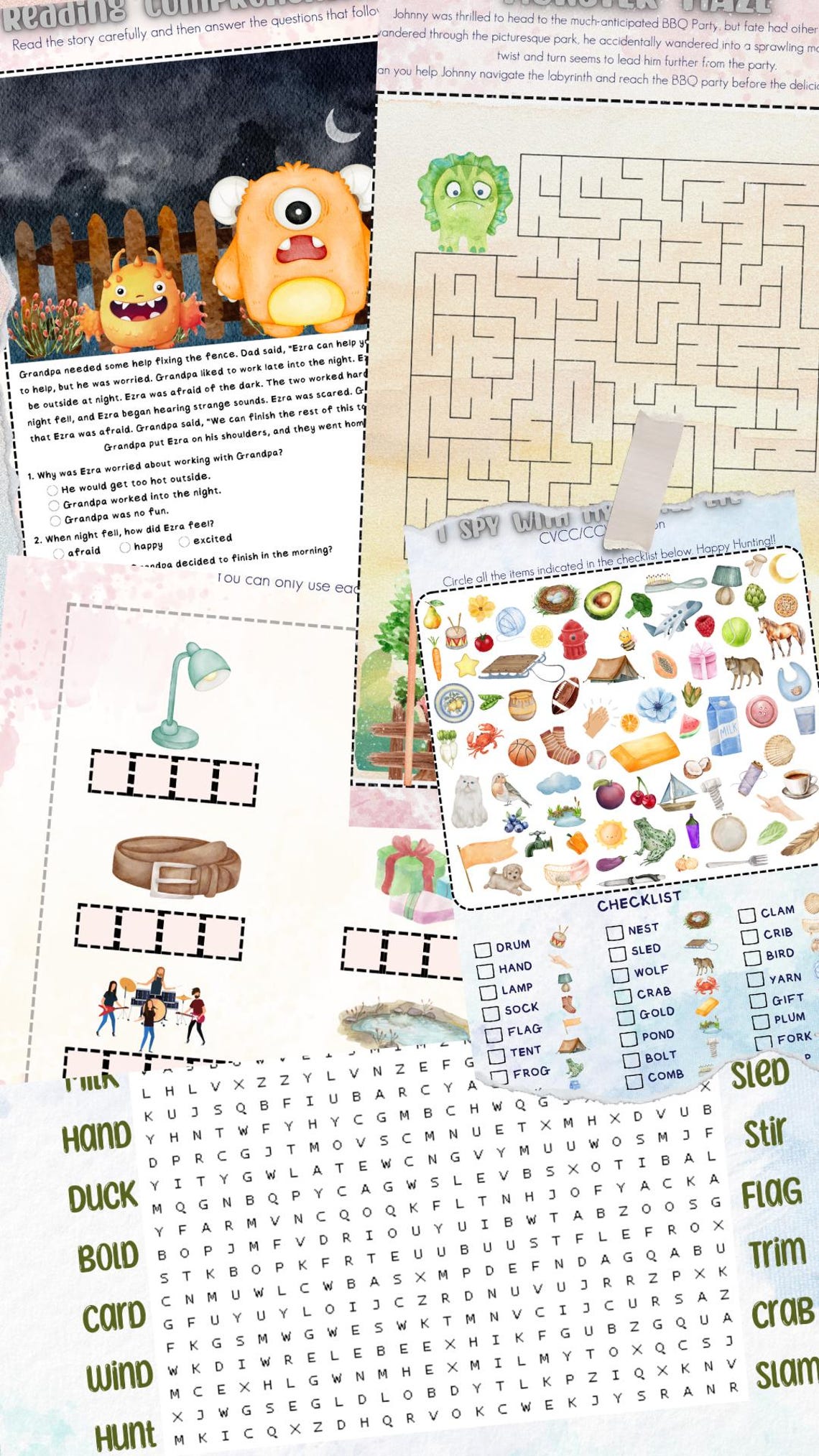 Monster Mash-up: Playful English Activities for Little Learners - Etsy