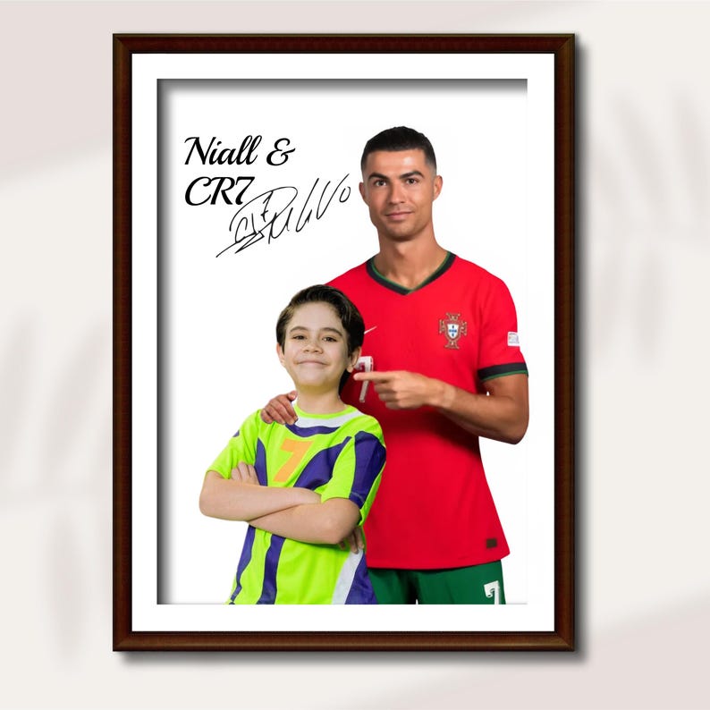 Personalized Cristiano Ronaldo Cr7 Soccer Portrait With Ronaldo ...