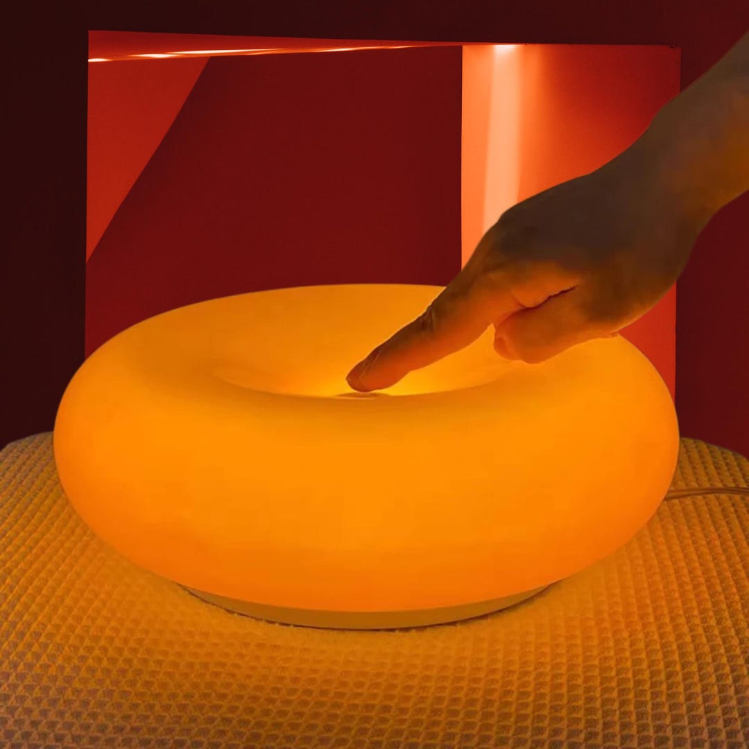 Ikea Varmblixt Lamp, Orange, Retro, Lamp, Led Donuttafellamp, Mushroom ...