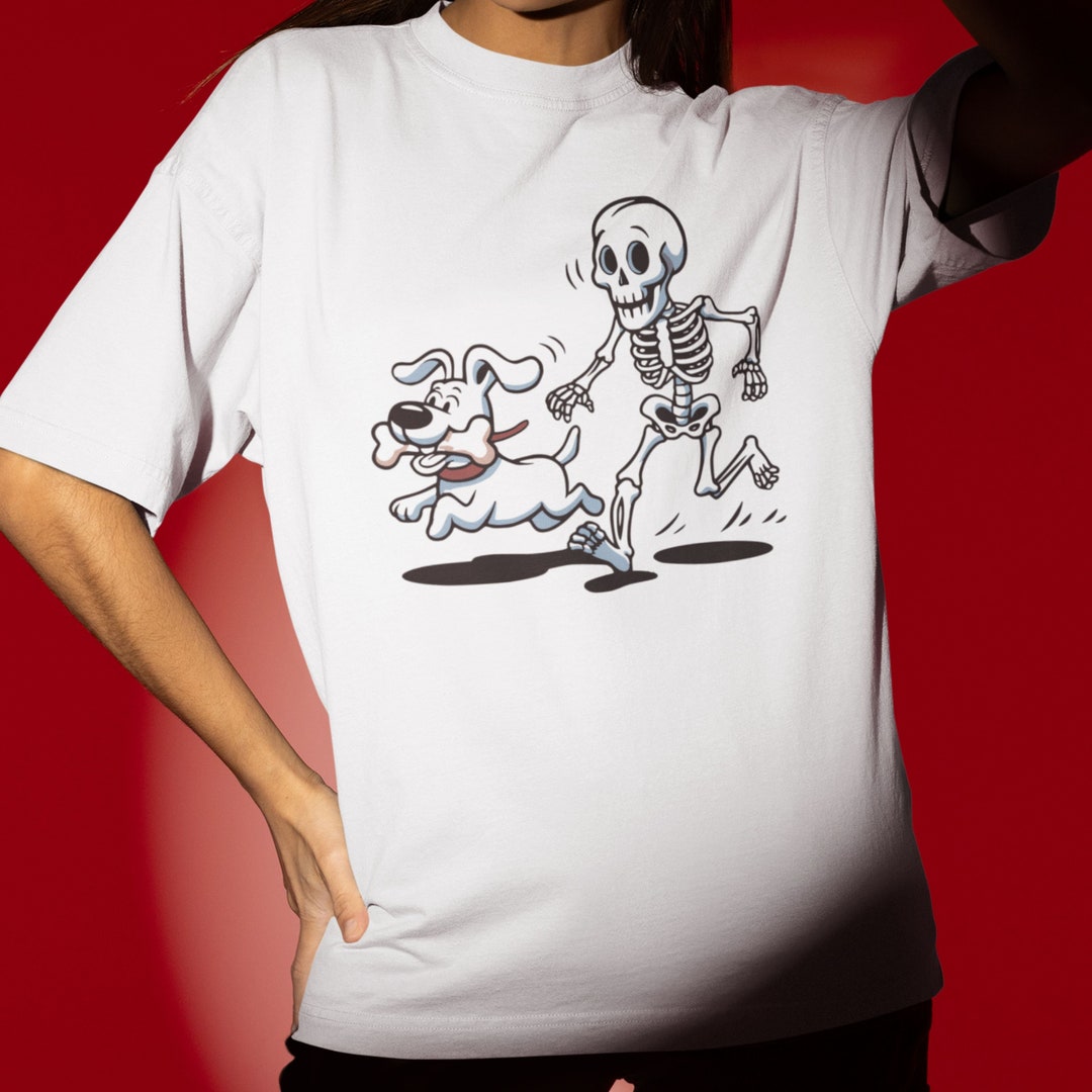 Skeleton Chasing Dog, Digital Download PNG - Etsy