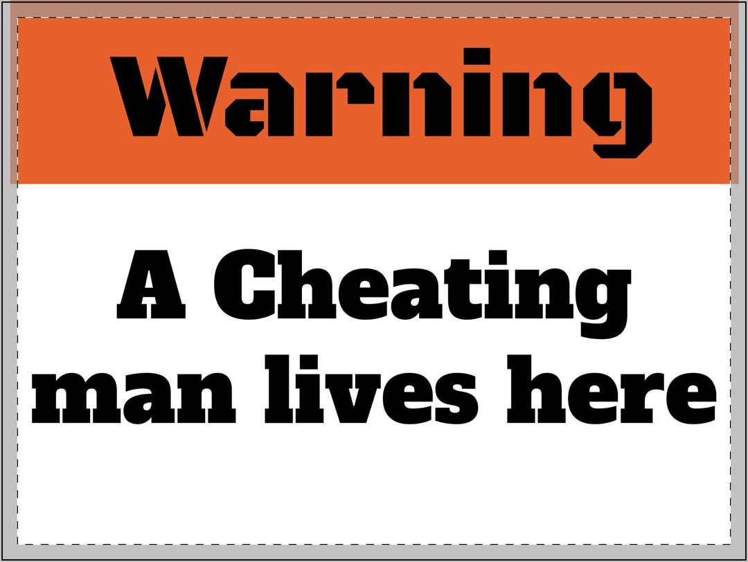 Yard Signs, Cheating Man Warning, Funny Outdoor Decoration, Garden ...