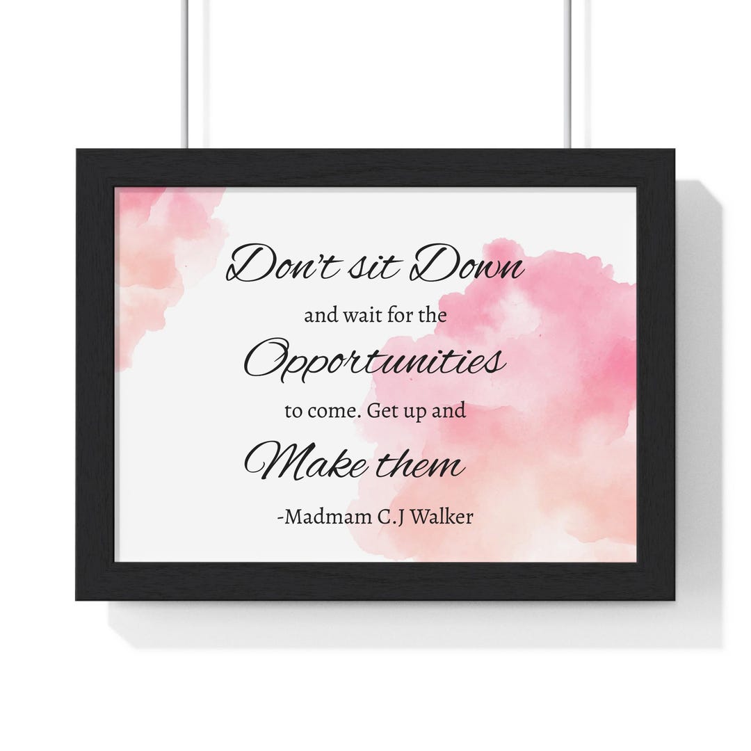 Inspirational Horizontal Poster, Motivational Wall Art Print, Office ...
