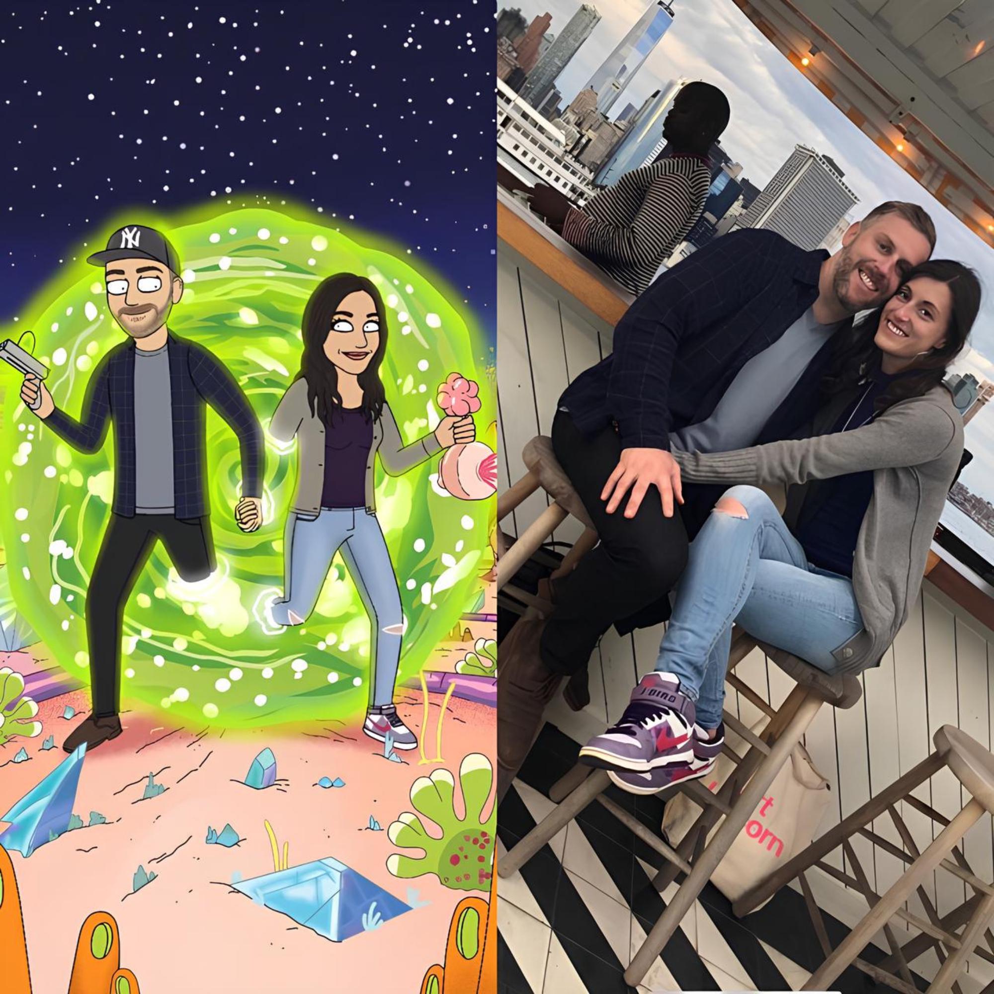 Custom Rick and Morty Portrait,couple Portrait Gift,rick and Morty ...