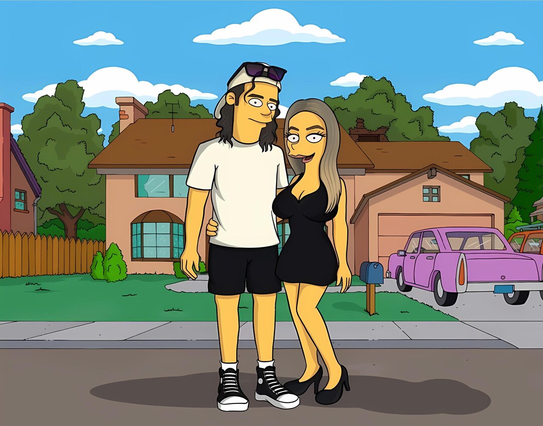 Custom Simpsons Family Art,digital Drawing Cartoon,personalized Cartoon ...
