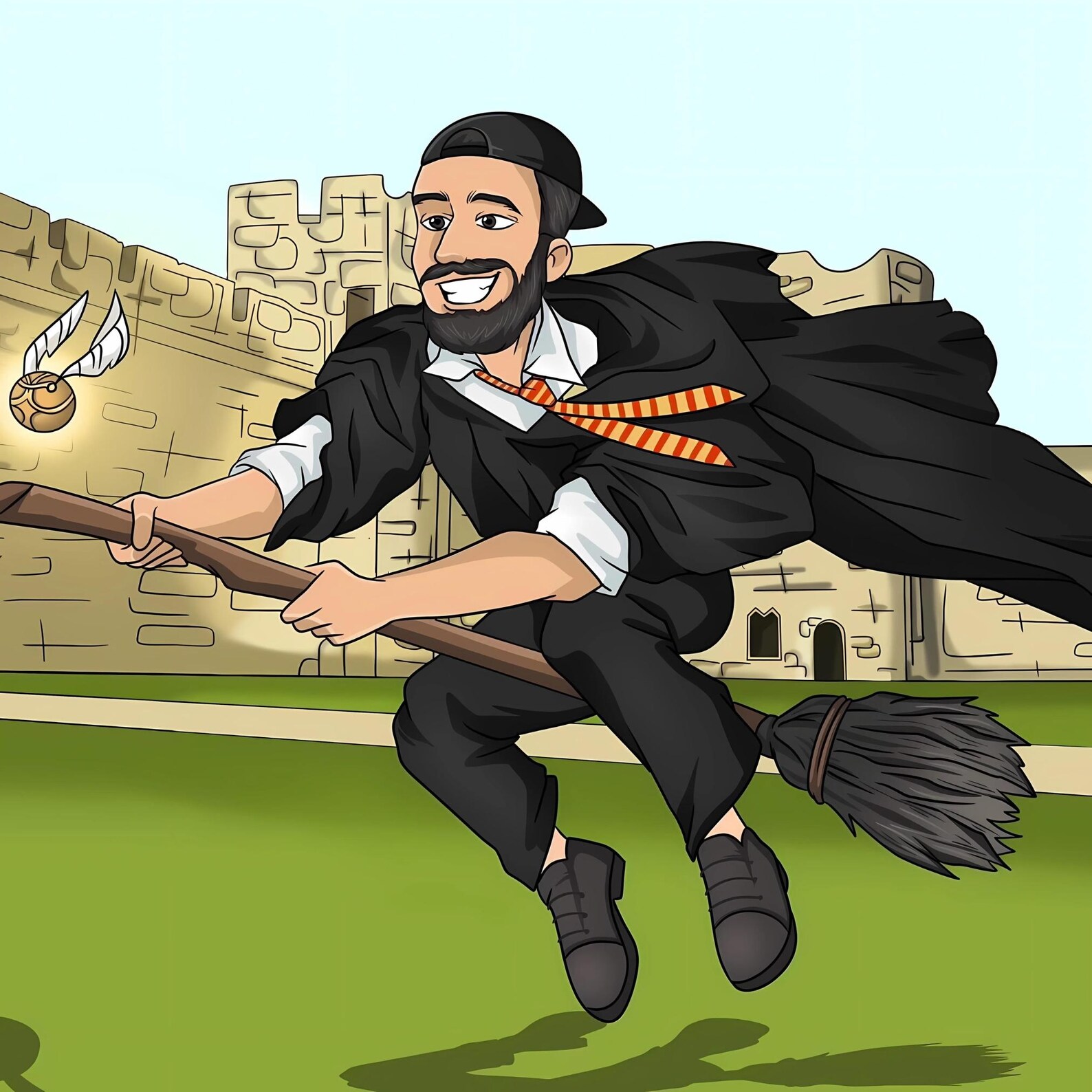 Custom Couple Wizard School Portrait, Personalized Family Wizard School ...