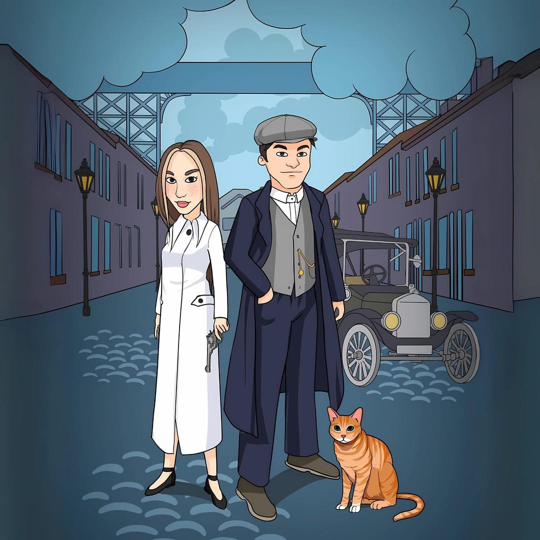 Personalized Peaky Blinders Cartoon Portrait, Turn Your Photo Into ...