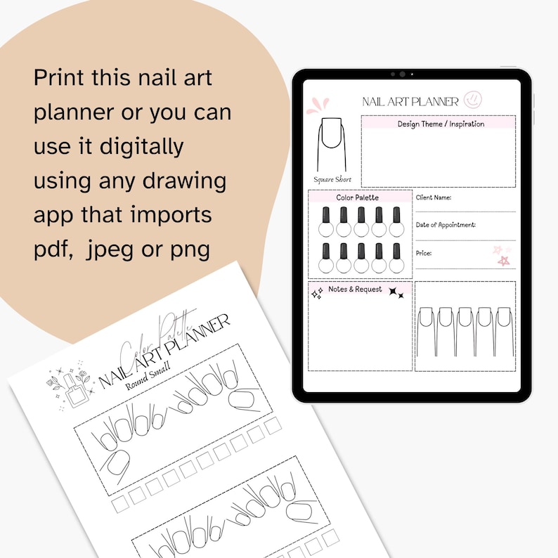 Nail Art Practice Template, Nail Art Planner, 83-page Nail Tech Guide ...
