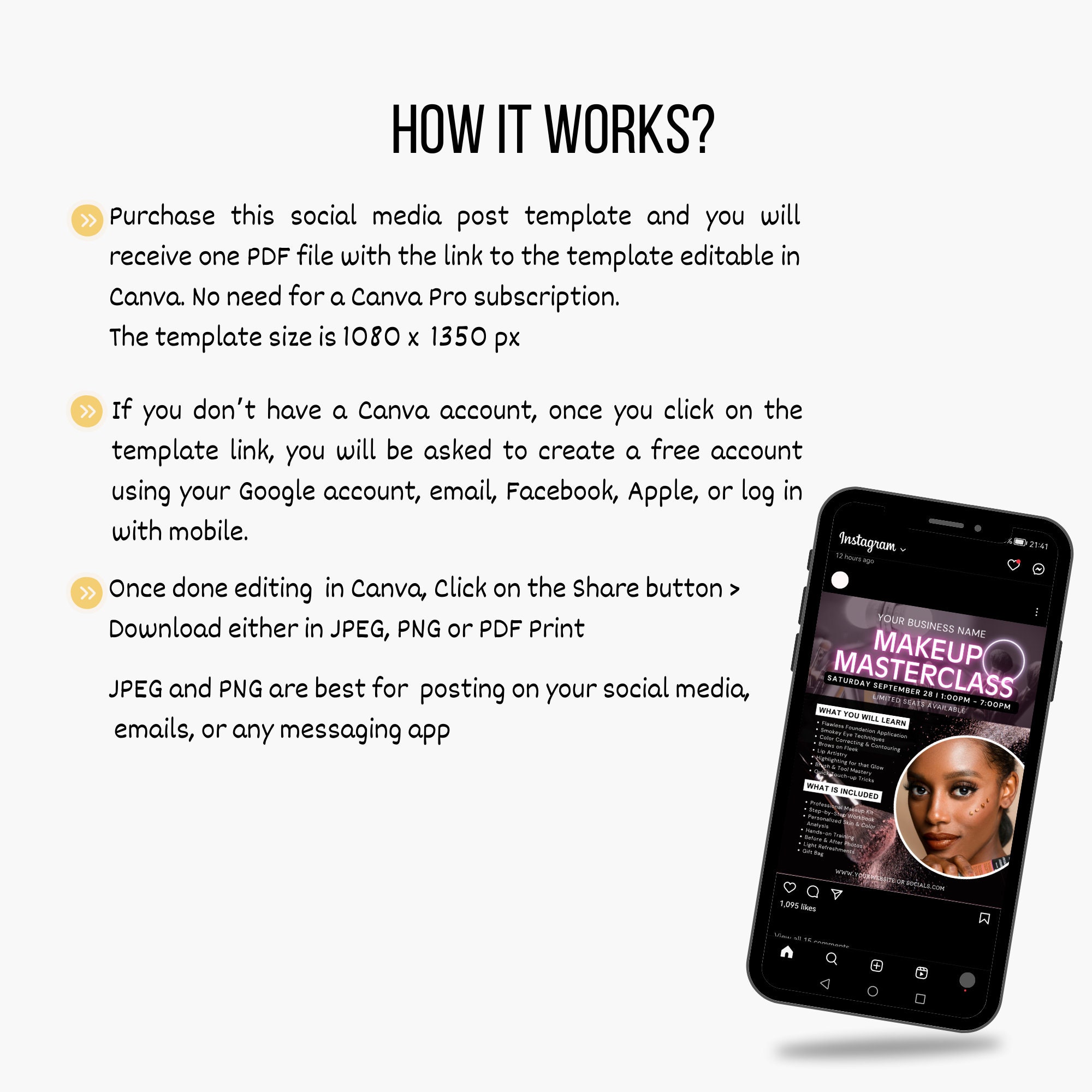 Makeup Class Flyer, 1on1 MUA Class Flyer, Makeup Masterclass Course, Makeup Artist Class, Canva ...