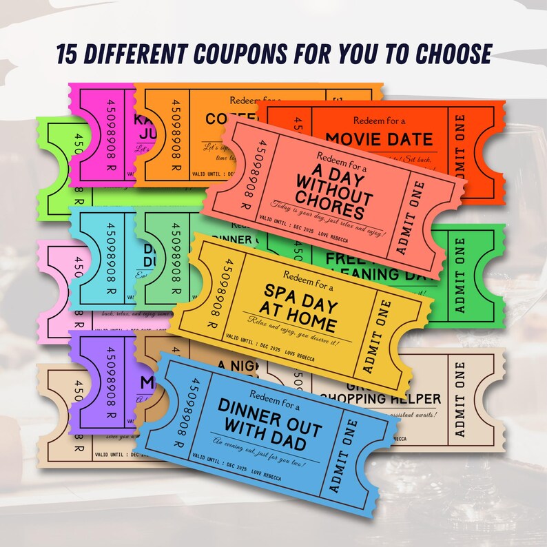 Editable Coupon Book for Mom, Retro Mother's Day Gift (digital Download ...