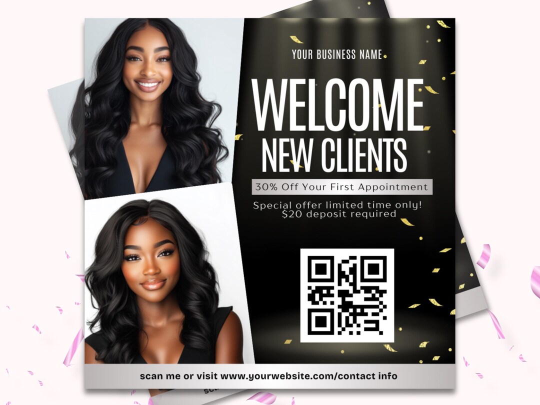 New Client Offer Flyer, Customizable New Client Discount Flyer, Hair ...