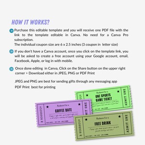 Editable Gift Coupon Template: Canva Printable (digital Download) - Etsy