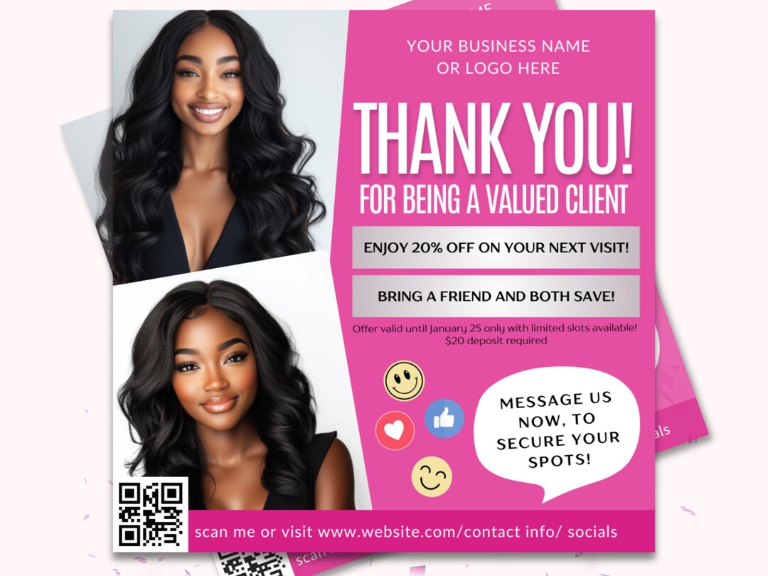 Client Discount Flyer, Repeat Client Discount, Beauty Business, Hair ...