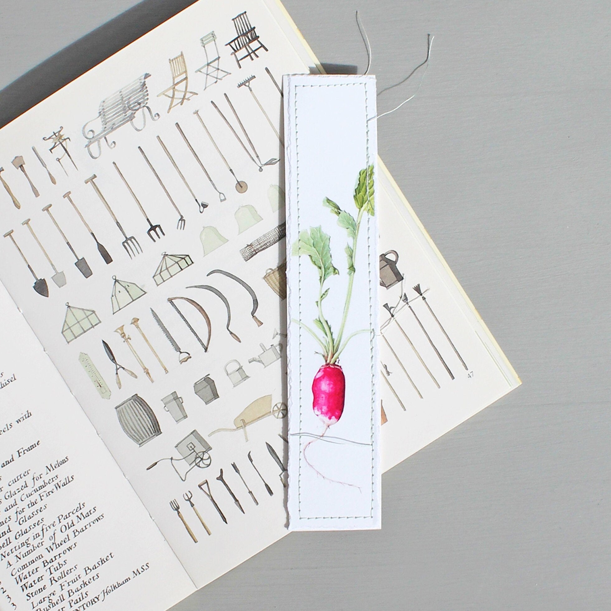 Three Bookmarks With Vegetable Illustrations - Etsy