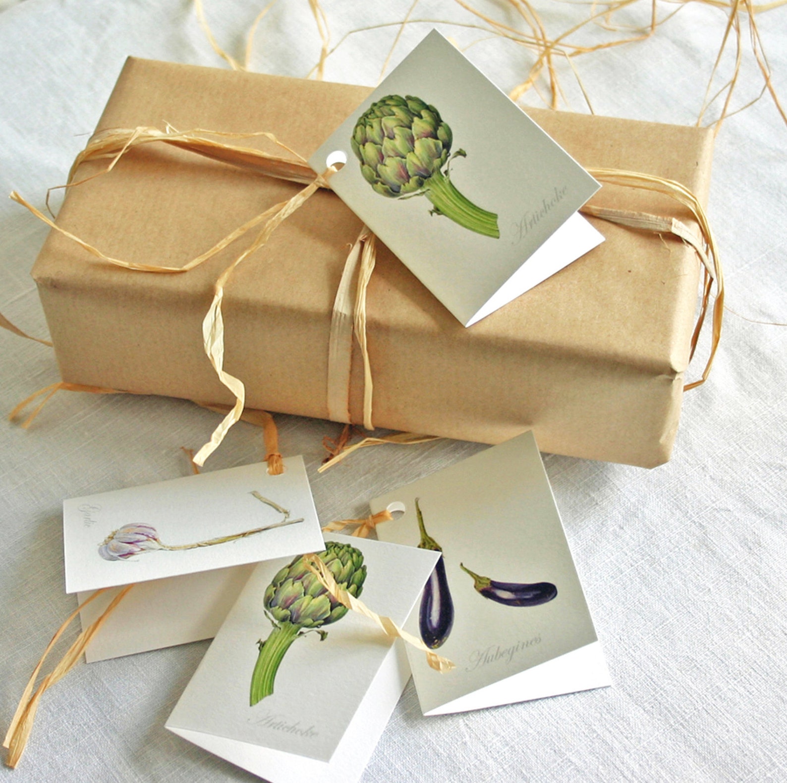 Gift Tags With Vegetable Illustrations - Etsy