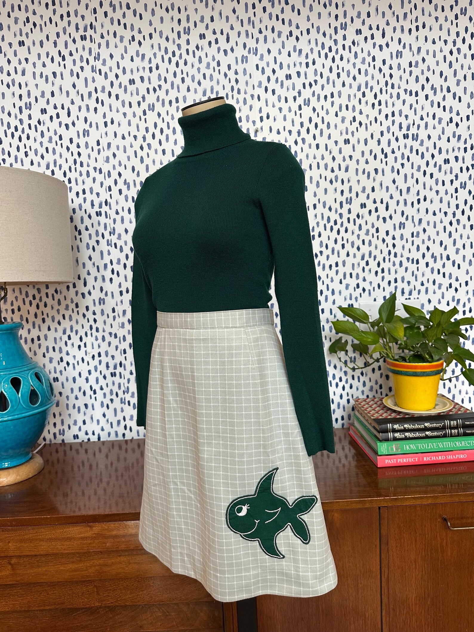 1960s Vintage Kitsch Fish Skirt - Vintage Novelty Print Fish Skirt ...