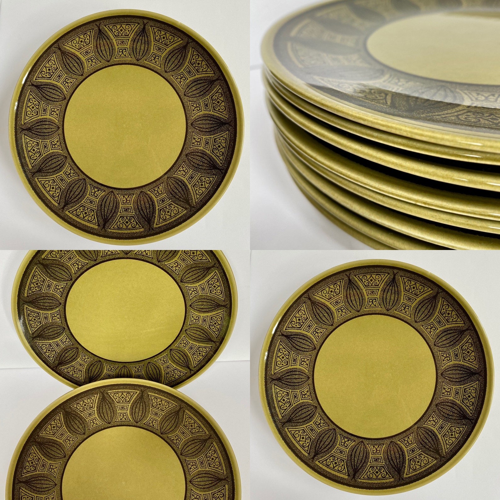 Taylor Ironstone Riviera Dinnerware Atomic Onion 1960s Table Setting for Seven Vintage Ironstone ...