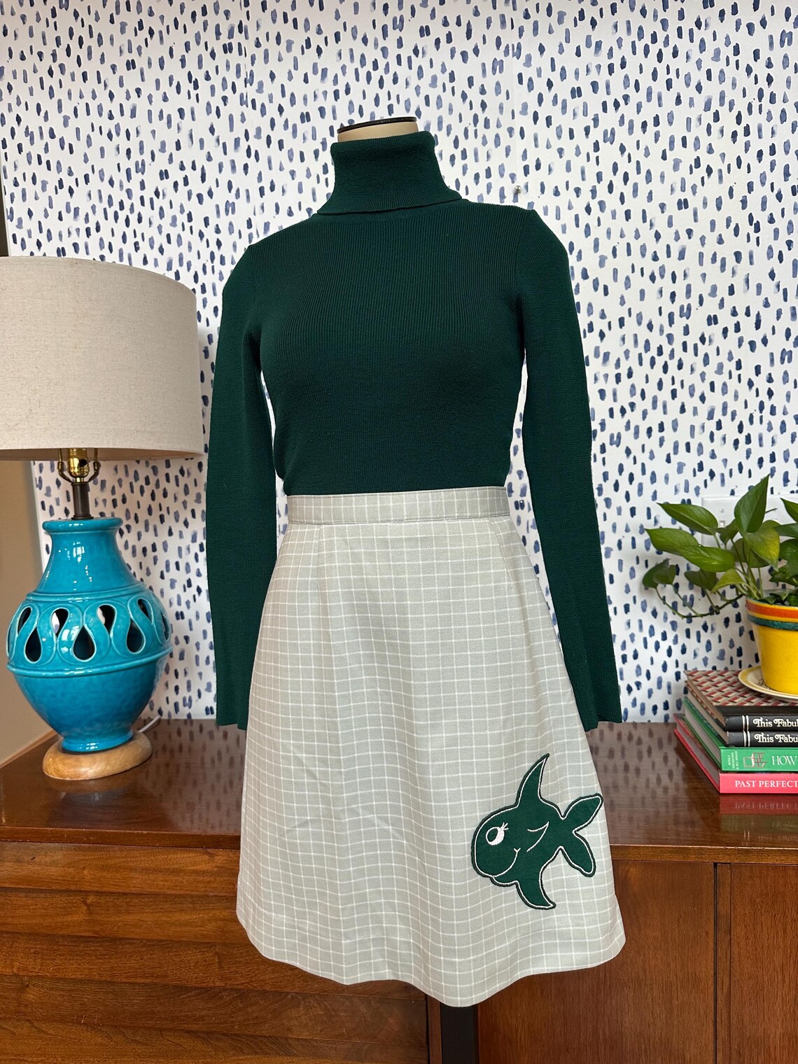 1960s Vintage Kitsch Fish Skirt - Vintage Novelty Print Fish Skirt ...