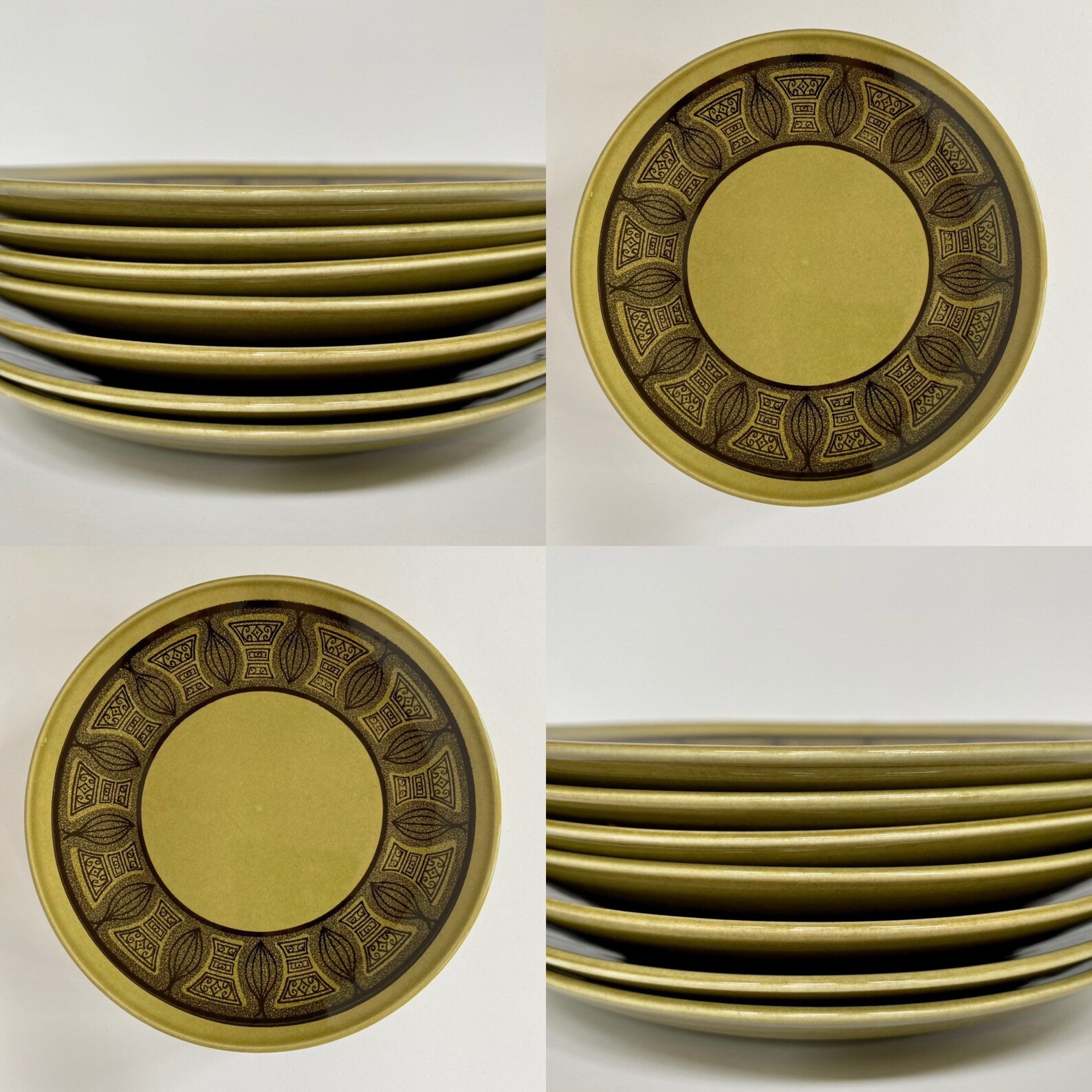 Taylor Ironstone Riviera Dinnerware Atomic Onion 1960s Table Setting for Seven Vintage Ironstone ...