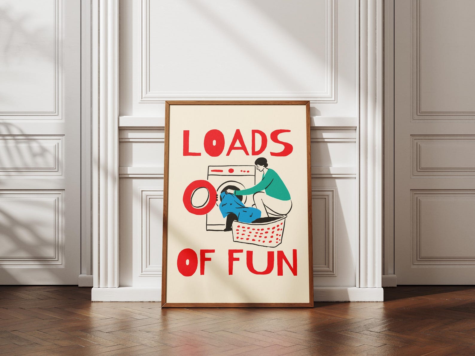 Loads of Fun Laundry Digital Wall Art, Laundry Room Wall Decor ...