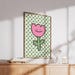 Smiley Flower Digital Wall Art – Happy Pink Bloom, Cute Minimalist Art ...