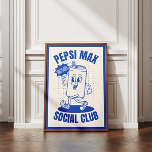 Funny Retro Pepsi Max Poster - Zero Calories 100% Vibes - Cute Soda Can ...