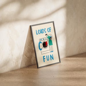 Loads of Fun Laundry Digital Wall Art, Laundry Room Wall Decor, Funny ...