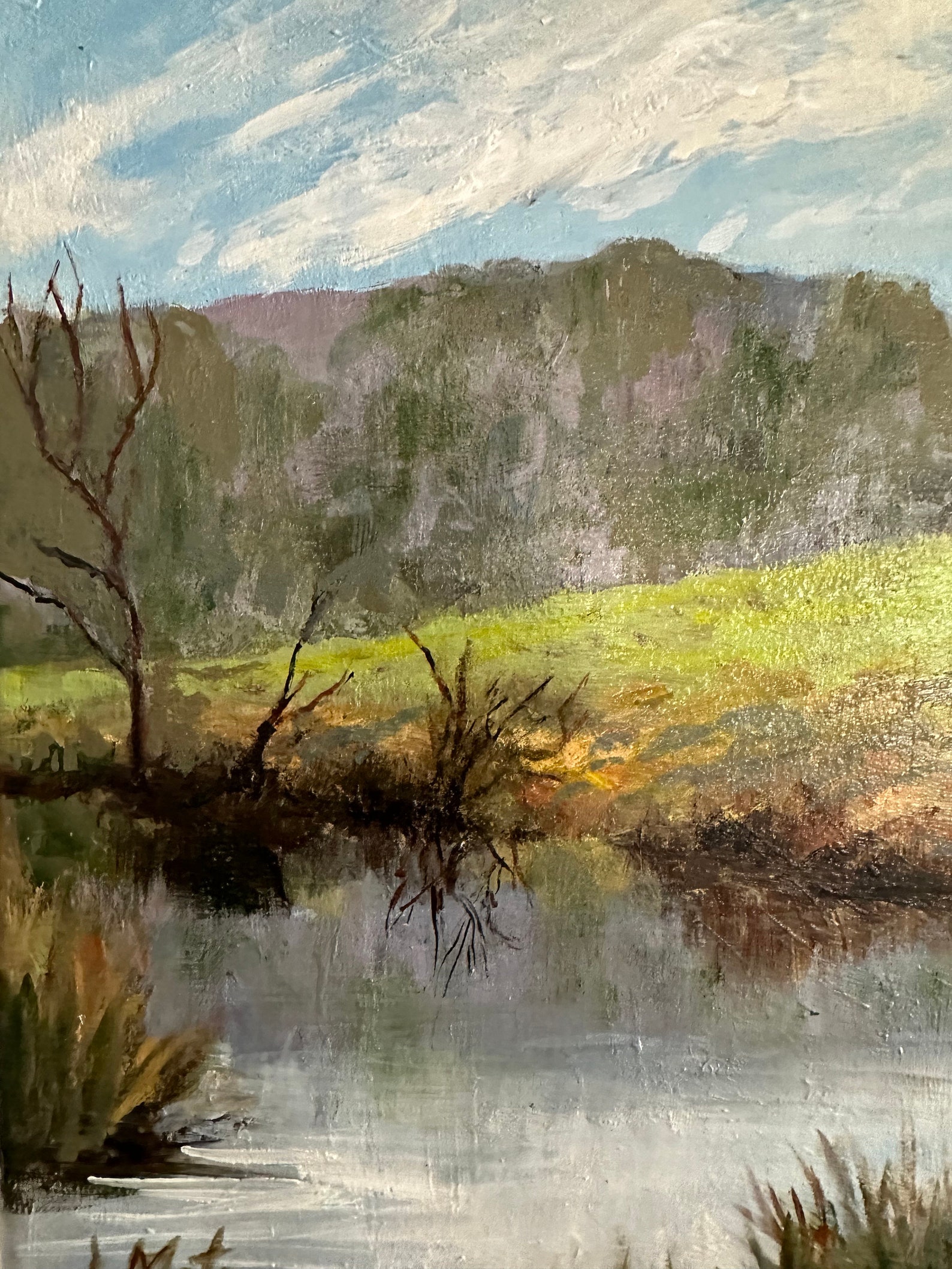 River's Edge, 10 X 8, Acrylic Landscape - Etsy