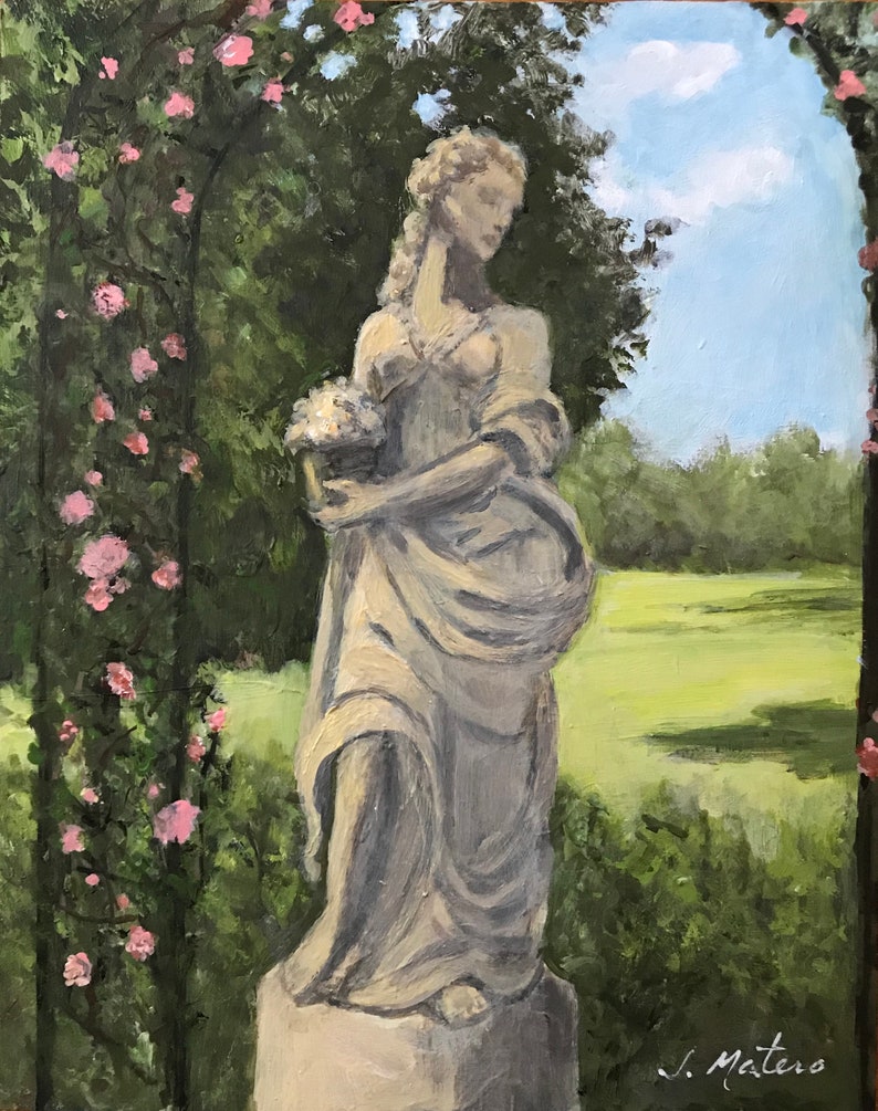 Garden Statue, Floral, Figure, 10" X 8" - Etsy
