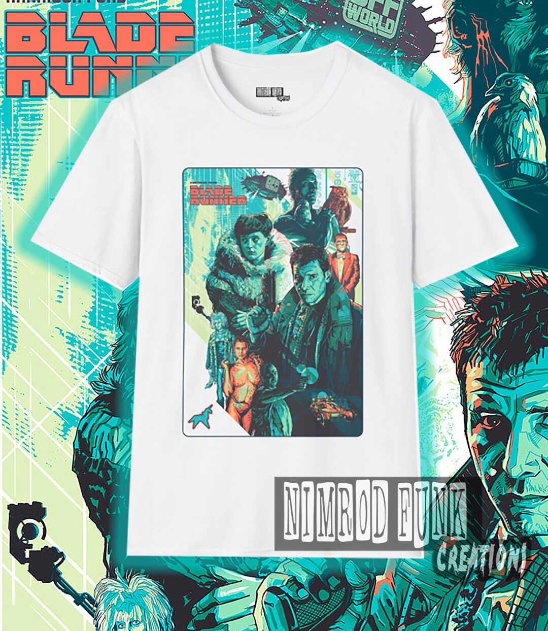 Blade Runner Collage T-shirt: Retro Sci-fi Movie Tee - Etsy